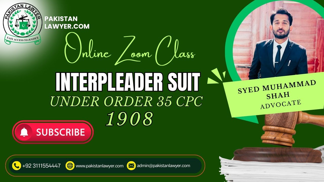 Interpleader Suit under order 35 CPC - YouTube