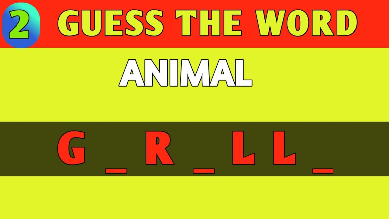 Guess the word | Guess the word from missing letters | word game ...