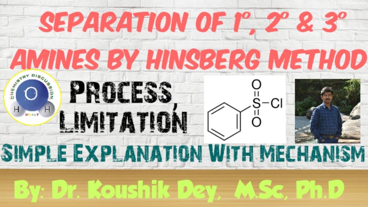 How to separate 1°, 2° & 3° amines by Hinsberg Method - YouTube