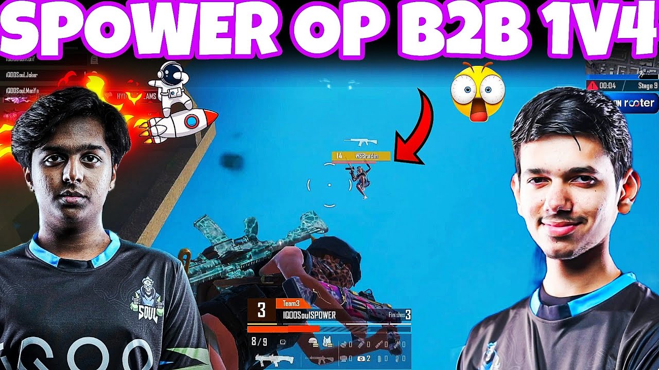 SOULSPOWER B2B UNBELIEVABLE 1V4🚀🤯 • SOUL VS CG VS GODLIKE🔥 • SOULOP ...