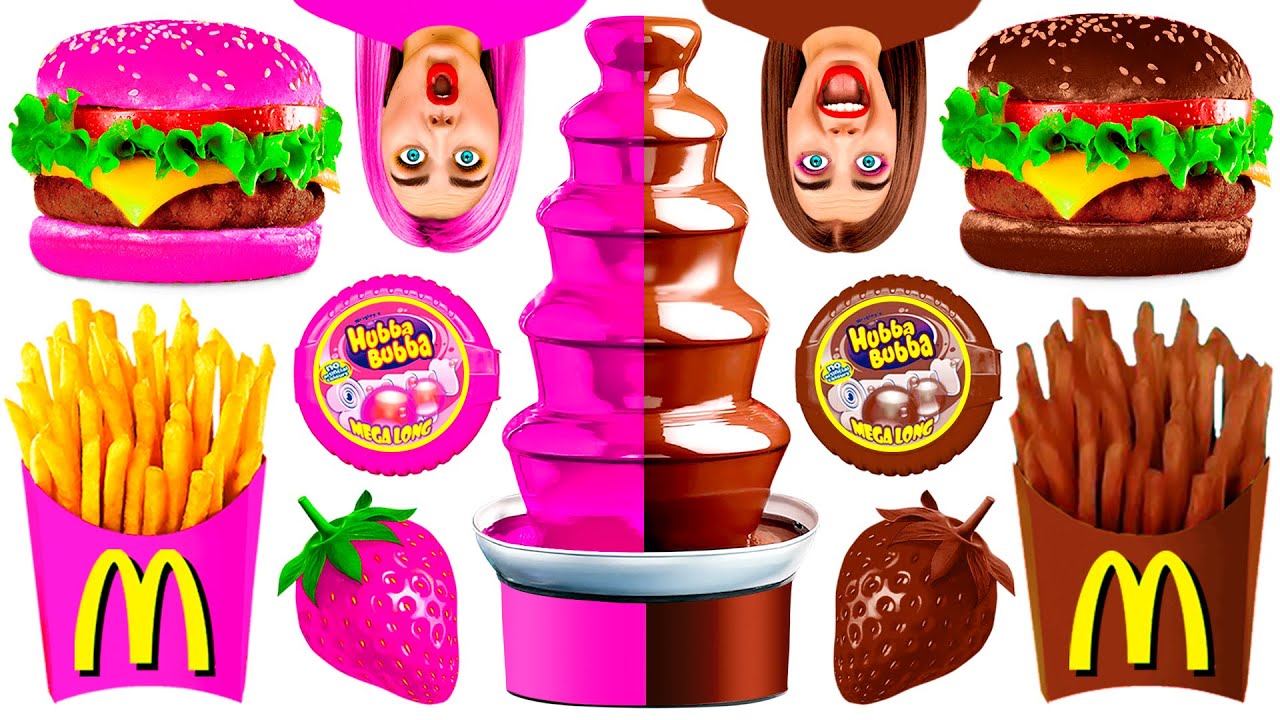 Chica Rica vs Chica Pobre DESAFÍO DE FONDUE DE CHOCOLATE! - YouTube