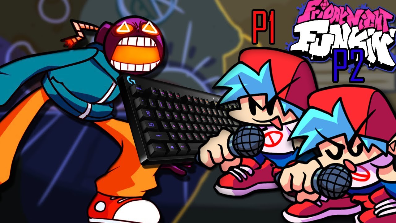 Friday Night Funkin' Mods But 2 PLAYERS SHARE A KEYBOARD (w/ Avernly ...