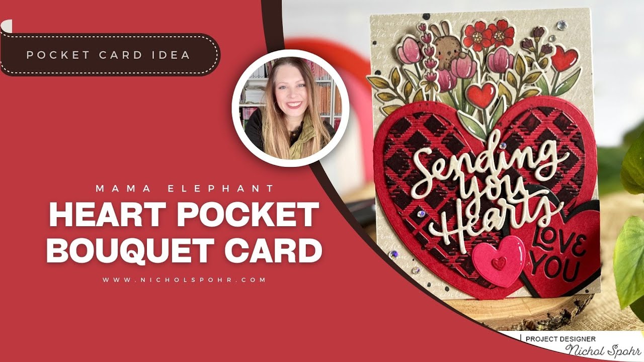 Create Adorable HEART POCKET BOUQUET CARD - YouTube