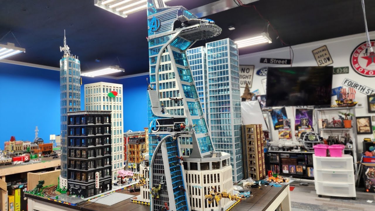 Epic Lego Avengers Tower Set Review and MOC Comparison - YouTube
