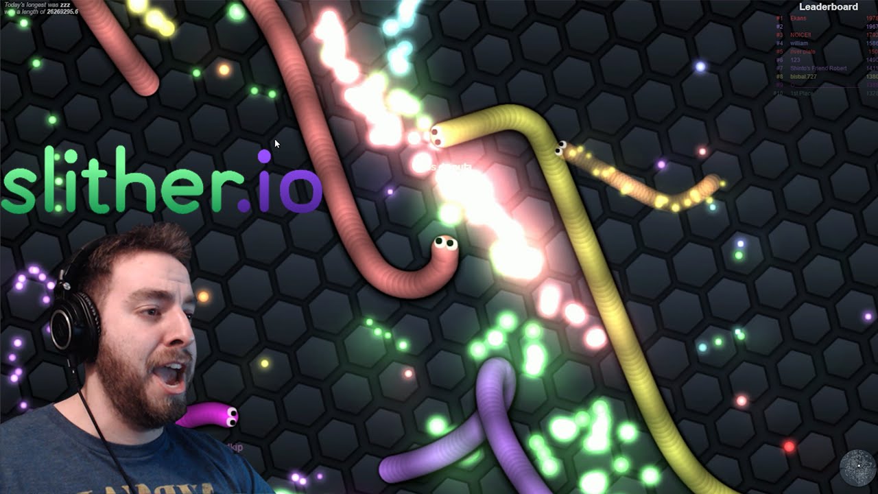 I'M A SLIPPERY LITTLE SNAKE | Slither.io - YouTube