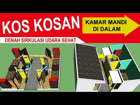 Desain Kamar Kost Kamar Mandi Dalam - Denah Sirkulasi Udara Sehat