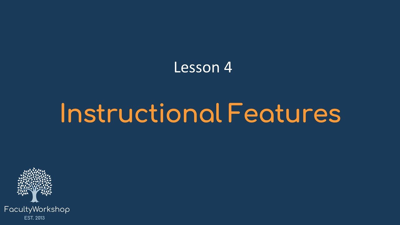 Moodle Lesson 04: Instructional Features - YouTube