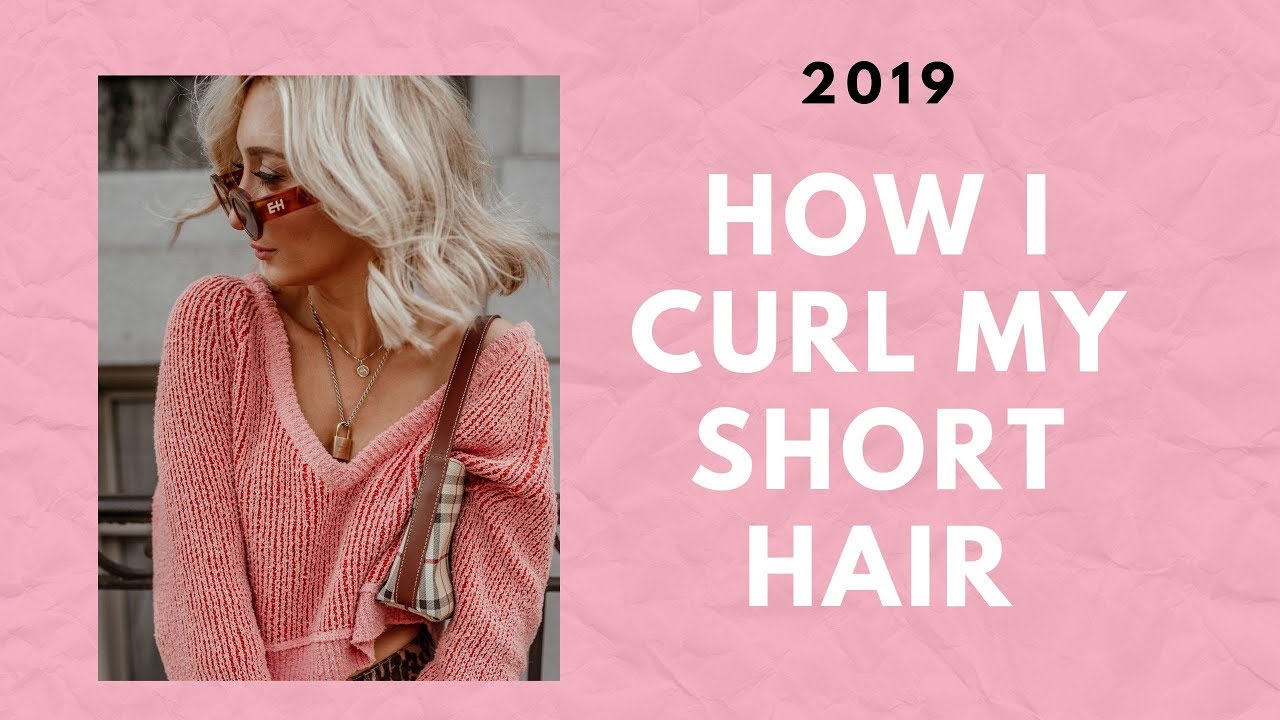 How to Curl Short Hair | Easy Beach Waves - YouTube