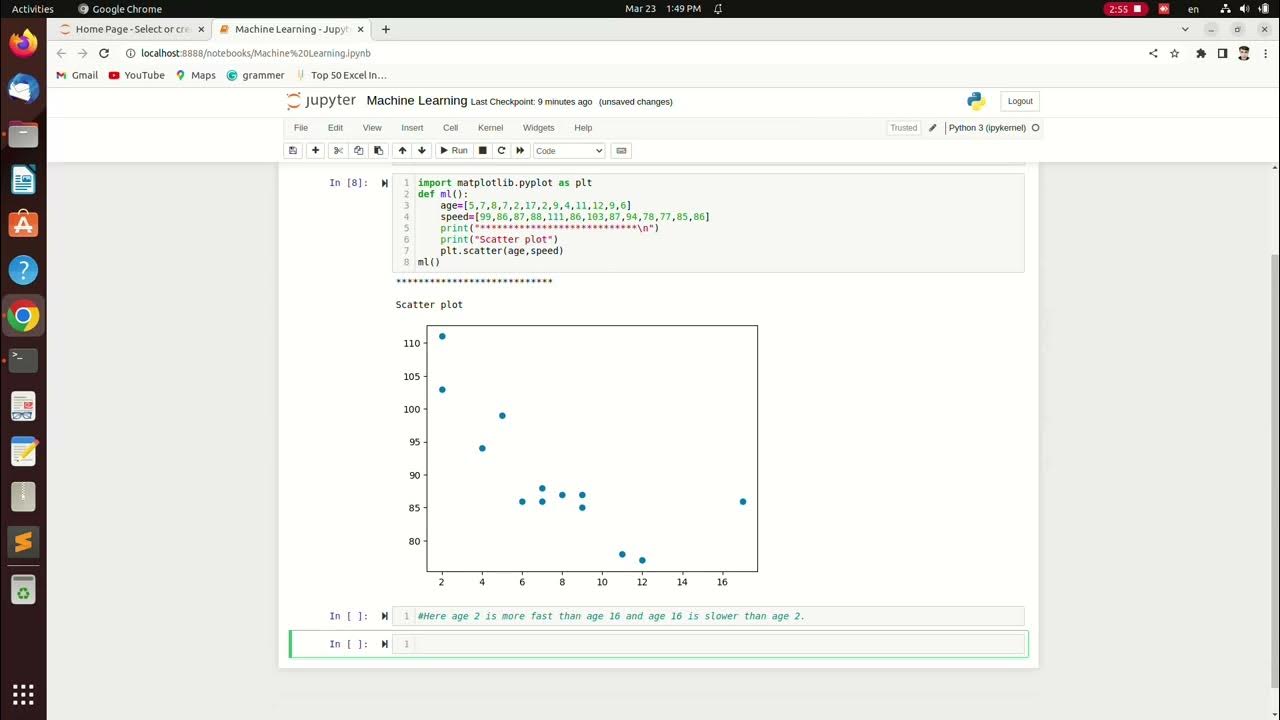 Machine Learning - scatter plot - YouTube