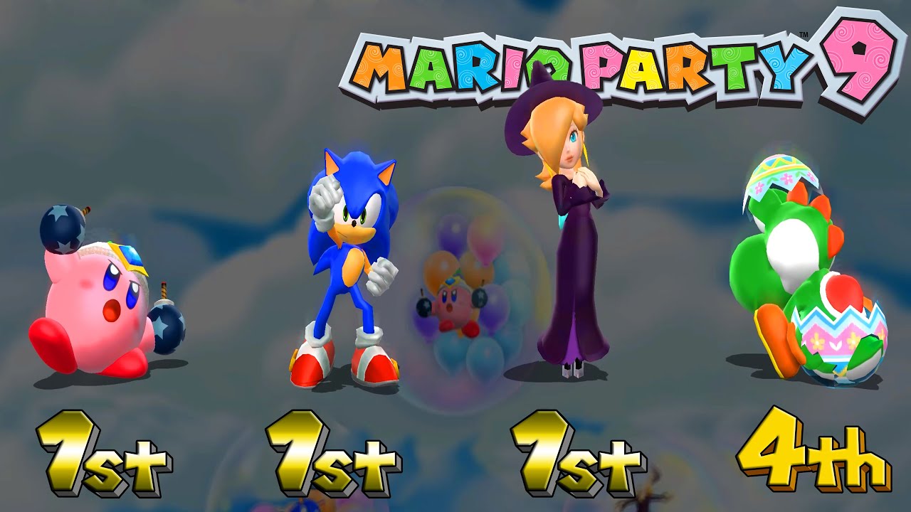 Mario Party 9 Minigames High Rollers - Toad vs Yoshi vs Sonic vs ...