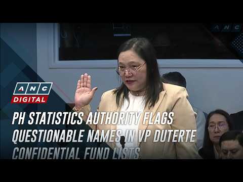PH Statistics Authority flags questionable names in VP Duterte confidential fund lists | ANC