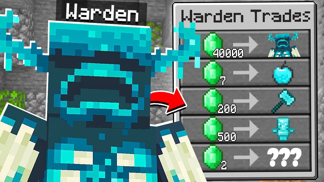 Minecraft But Warden Trades OP Items - YouTube