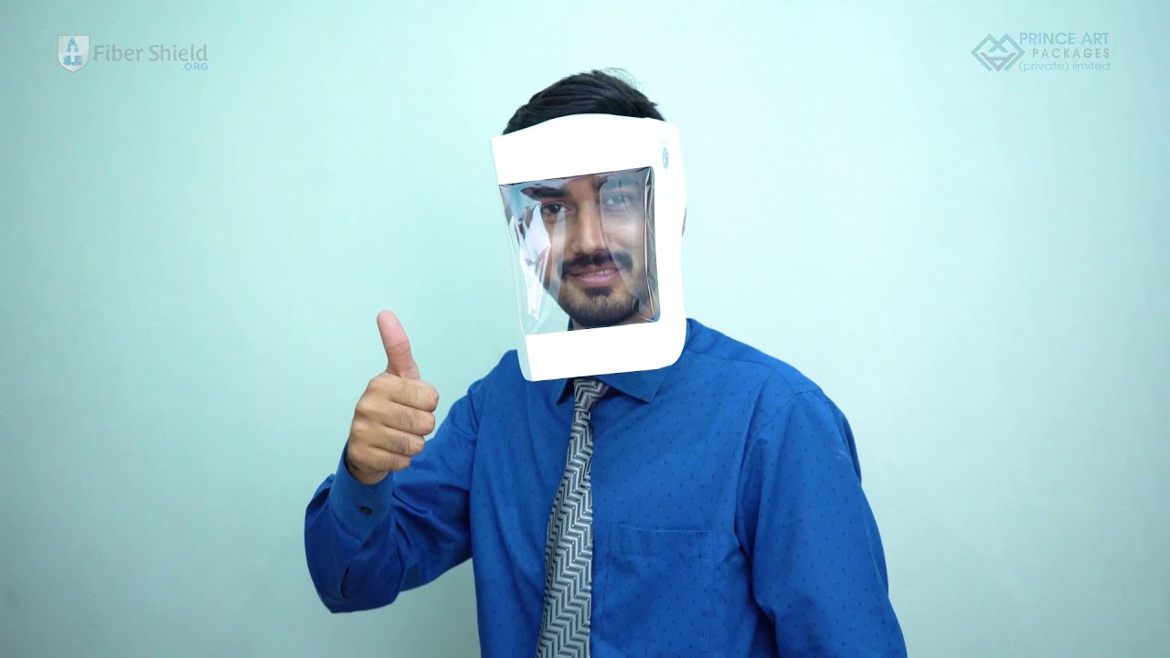 How to use Disposable Paperboard Face Shield - YouTube