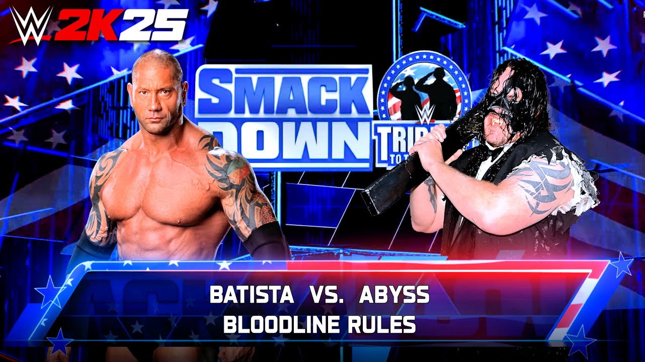 WWE 2K25—Batista vs. Abyss [Bloodline Rules] [FULL MATCH] Smack Down ...