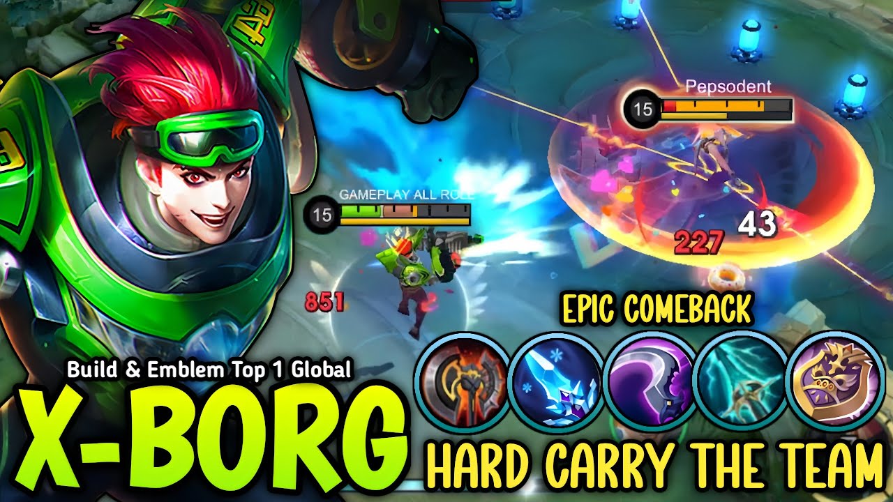 X BORG BEST BUILD & EMBLEM TO CARRY THE TEAM (super epic comeback ...