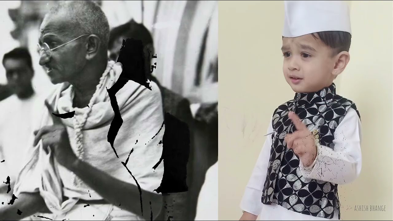 Gandhiji and Lal Bahadur Shastri jayanti special... Arnav my hero 😍😍😍 ...