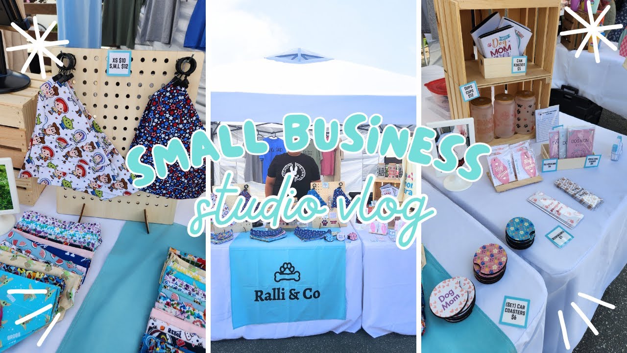 Studio Vlog // Preparing for a Craft Market // Craft Fair Booth ...