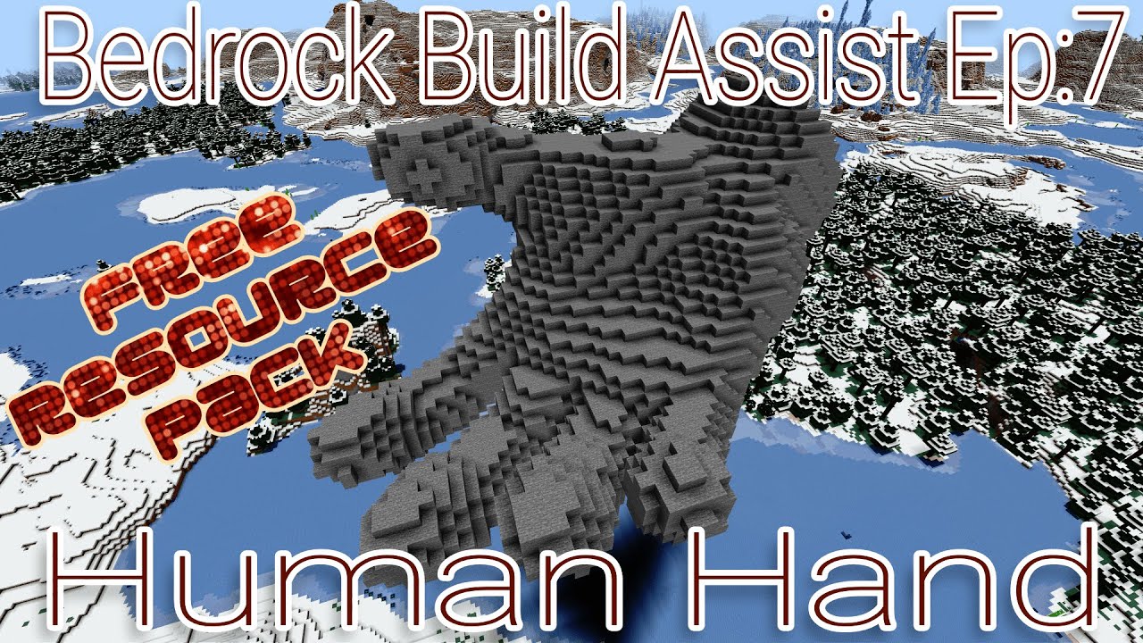Bedrock Build Assist Ep:7 Human hand Resource Pack! [Minecraft] - YouTube