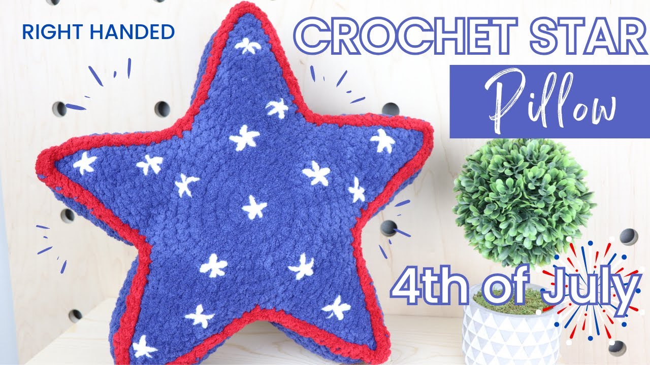 CROCHET STAR PILLOW FREE PATTERN | Crochet Star Pillow | Free Crochet ...