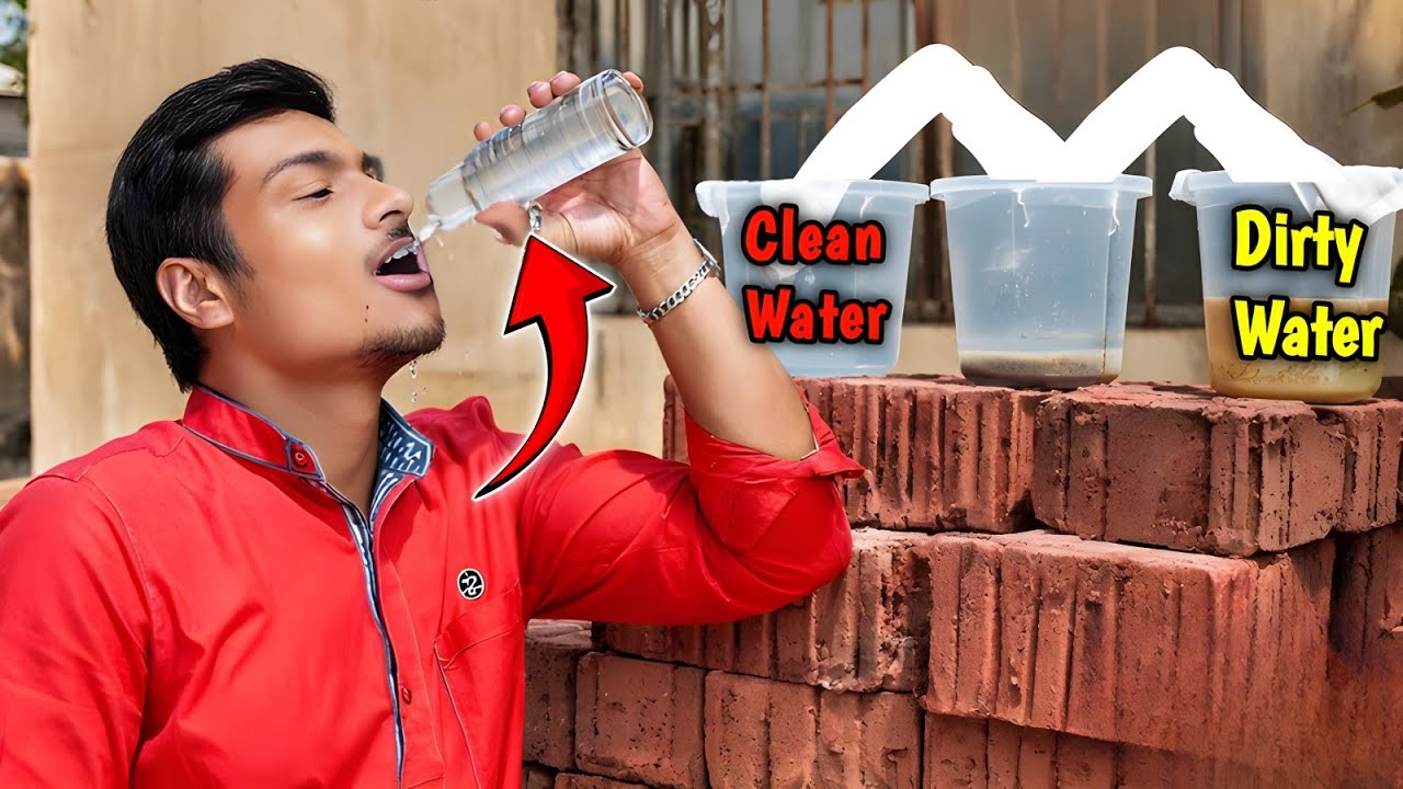 Filtering & Drinking Dirty Water Using Tissue Paper| #viral #experiment ...