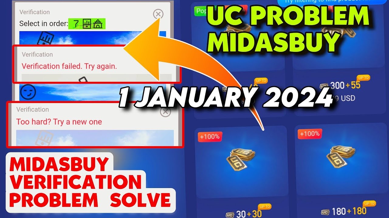 Midasbuy Verification Select in Order|Midasbuy Verification Failed. Try Again.|Midasbuy ...