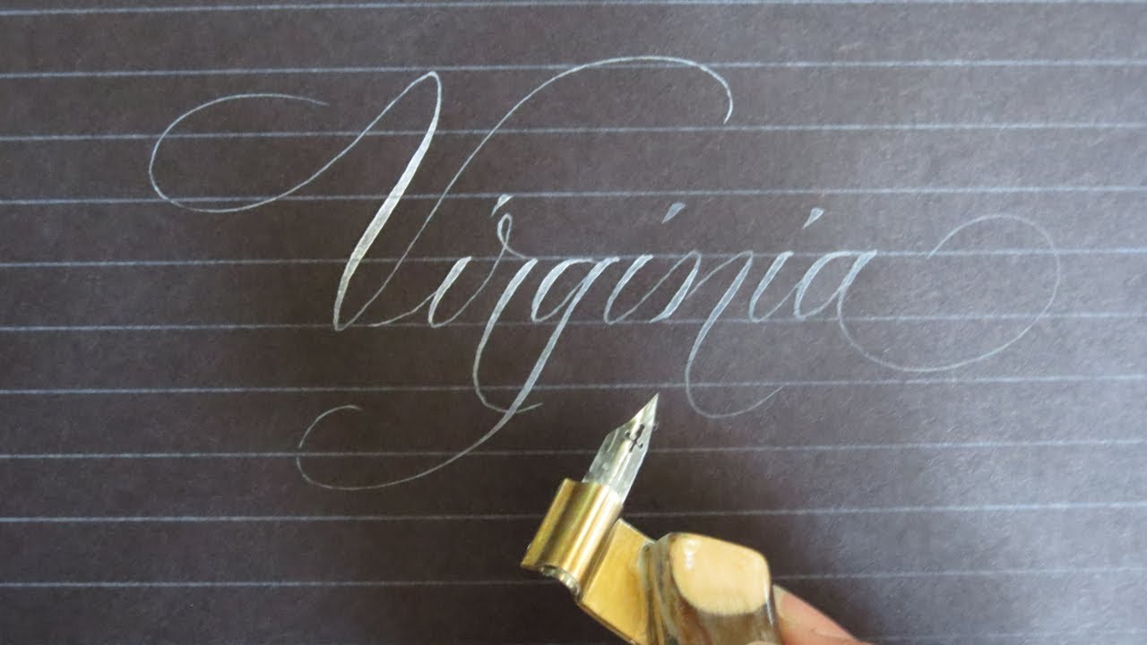 Pointed Pen Handwritten Calligraphy V Names | Roundhand | Valeria ...