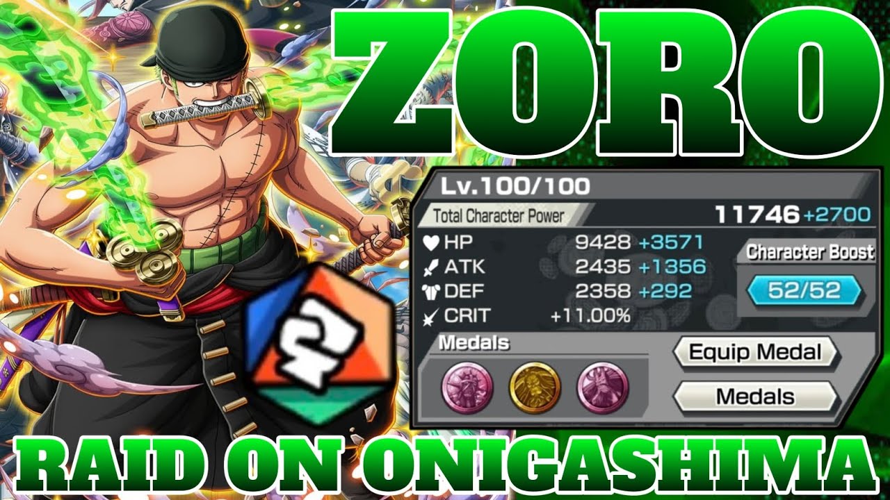ZORO RAID ON ONIGASHIMA GAMEPLAY | ONE PIECE BOUNTY RUSH | OPBR - YouTube