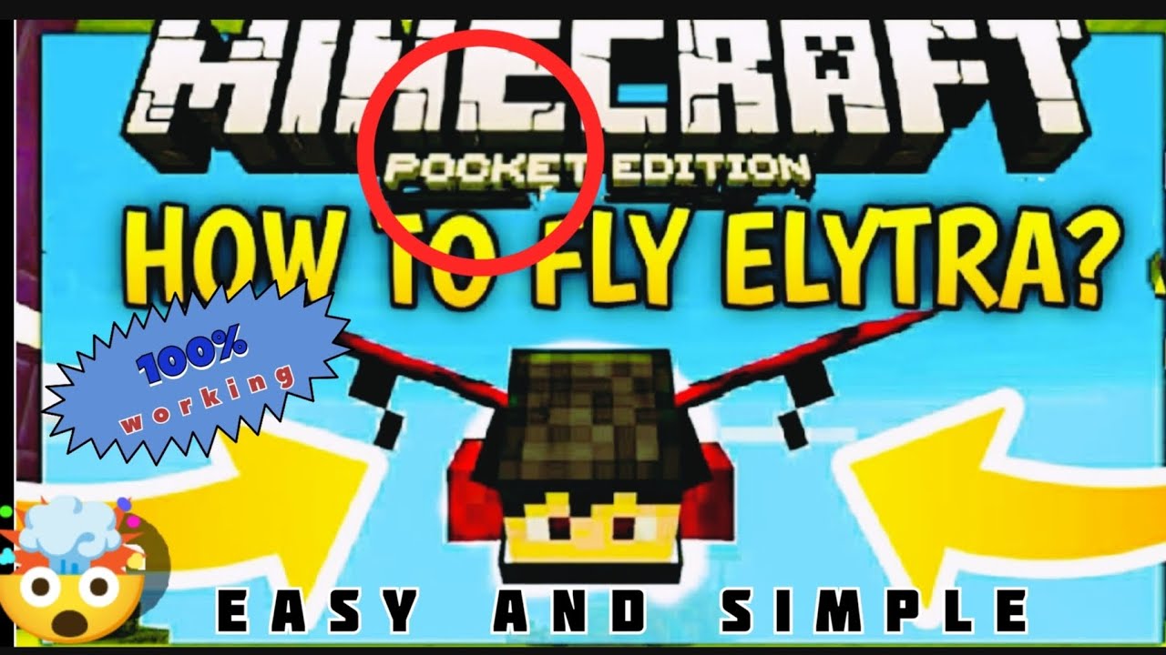 How to use elytra || PE || use elytra in pe - YouTube