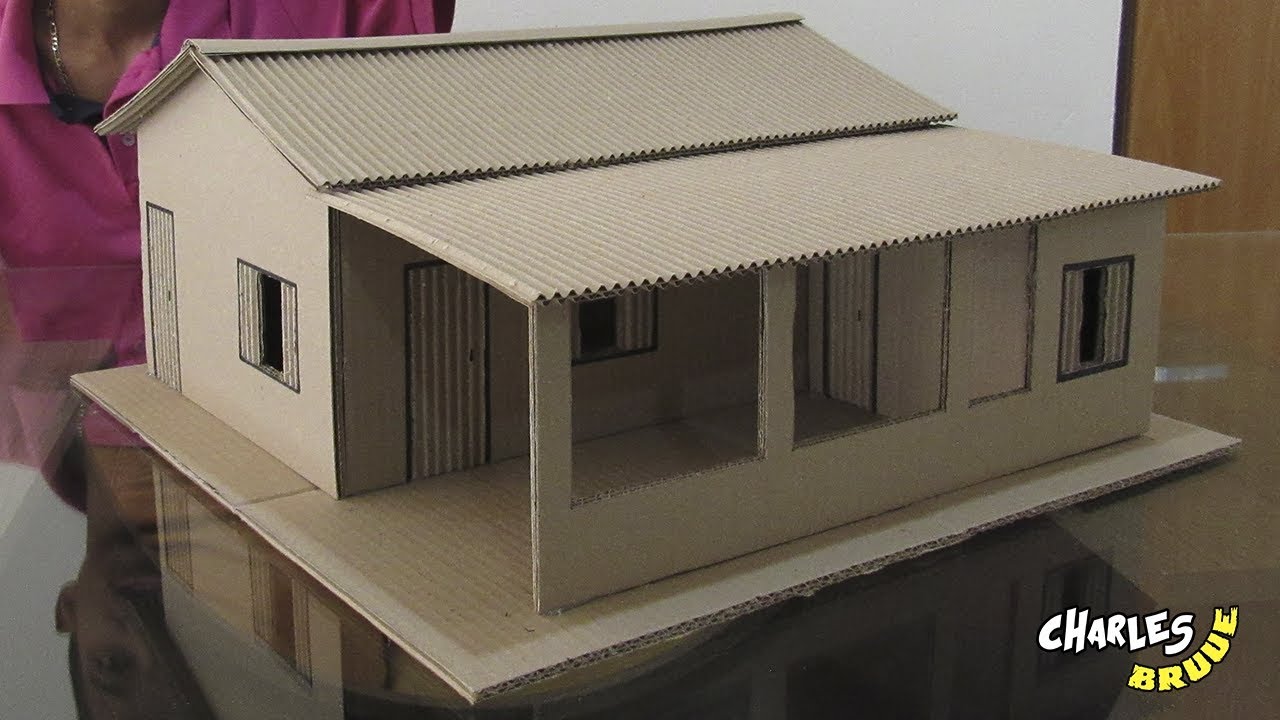 Como Fazer Casinha De Papelão Para Maquete
