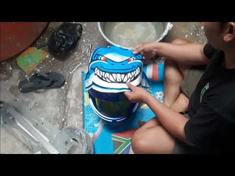 PEMASANGAN WATER DECAL AGV 46 SPECIAL MISANO 2015