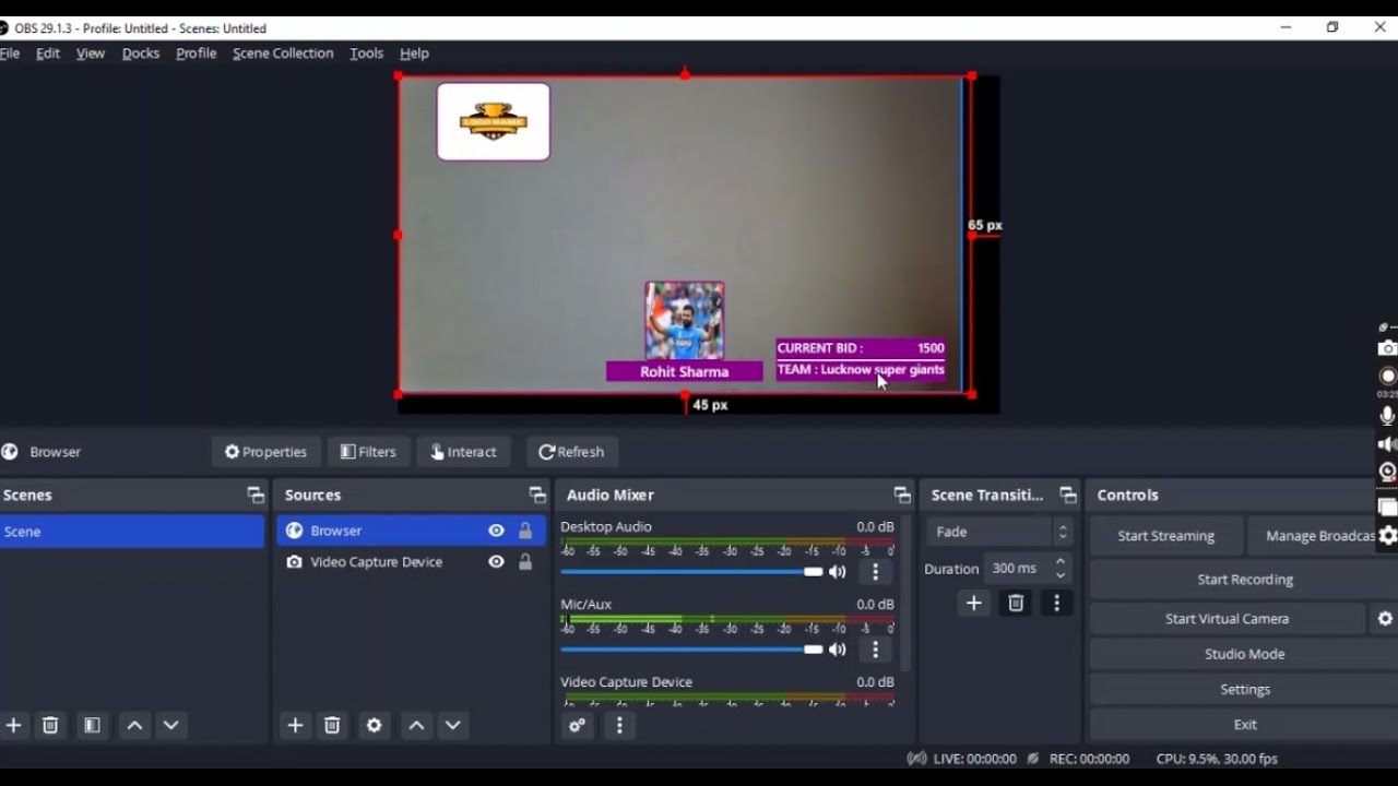 How to use BidAthlete auction overlay during live stream of player ...