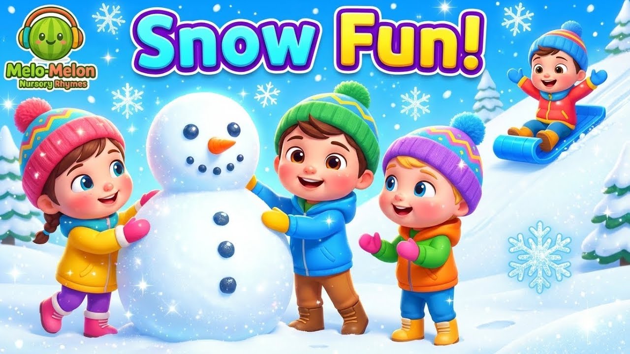 Let’s Play in the Snow! ️⛄ Fun Winter Song for Kids | MeloMelon Nursery ...
