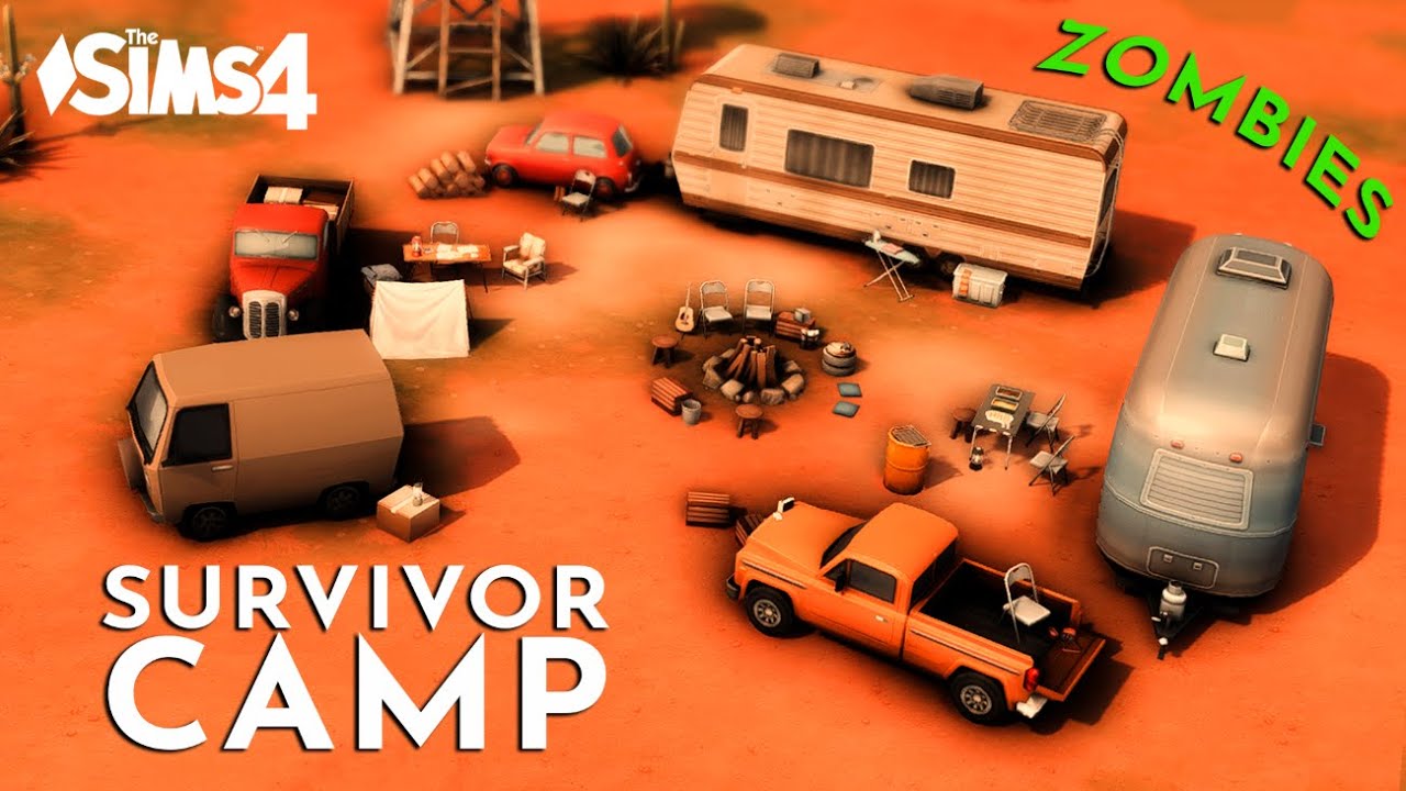 Zombies Survivor Camp Speed Build - CC - The Sims 4 - YouTube