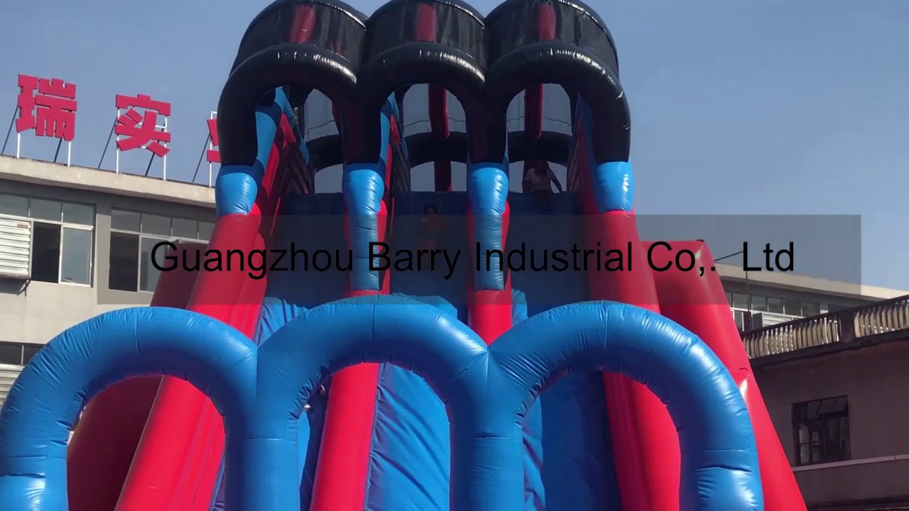 Crazy 5K giant obstacle race-Made by Barry Inflatables - YouTube