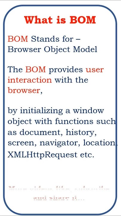 What Is Bom Ensolutions5210 Coding Class Developer Jscript Jscript Dom Dom Youtube