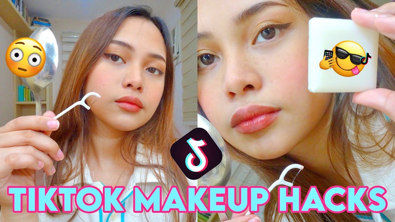 FULL FACE TIKTOK MAKEUP HACKS! + faux freckles 🔥 - YouTube