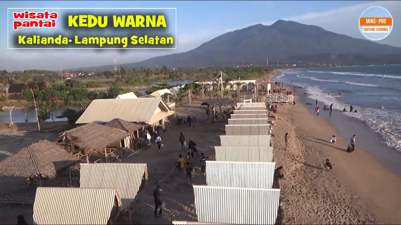 KEDU WARNA wisata pantai kalianda lampung selatan - YouTube