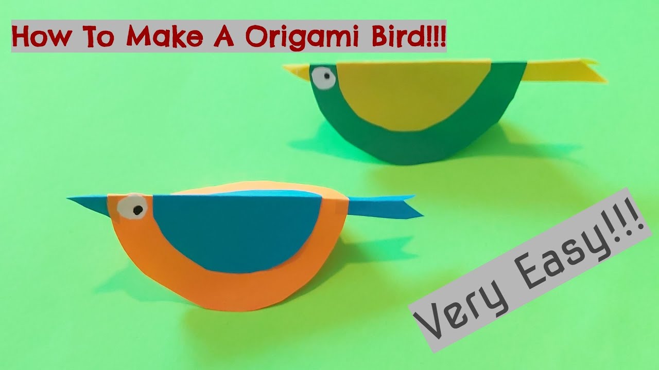 How To Make A Origami Bird Very Easy!!!🐦🐦🐦 - YouTube