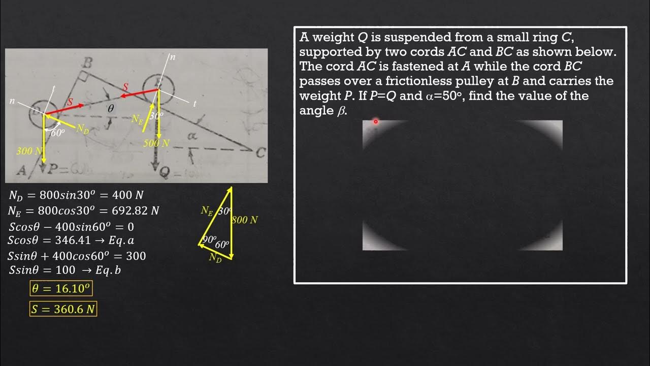 SOLVED PROBLEMS in STATICS, PROBLEMS 53 to 55 - YouTube