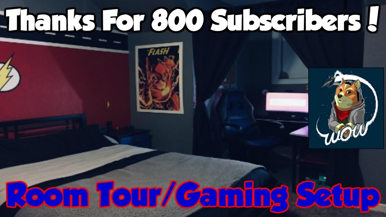 Thx For 800 Subscribers! [Room Tour/Gaming Setup] - YouTube