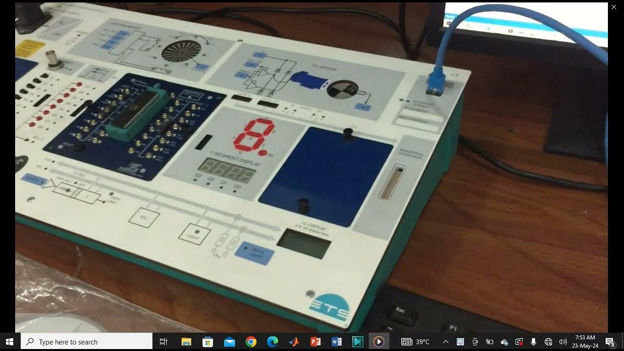 LED Blinking PORTB of ATmega32/16 on Micro μ-trainer application board ...