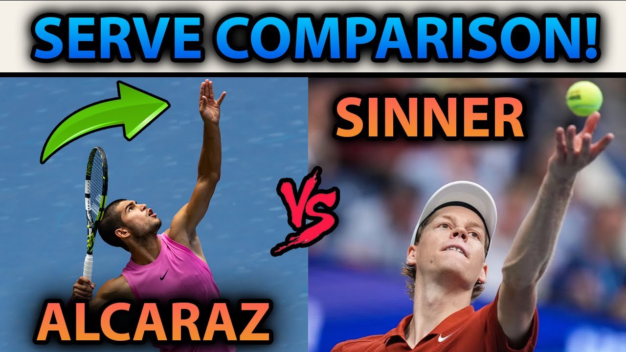 Alcaraz Vs Sinner Serve Technique Analysis- Tennis Serve Lesson - YouTube