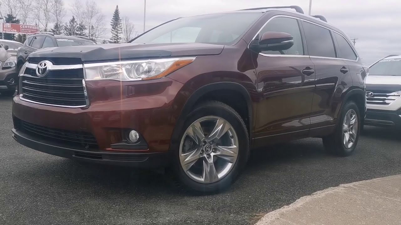 2016 Toyota Highlander Limited AWD Red P4323 - YouTube