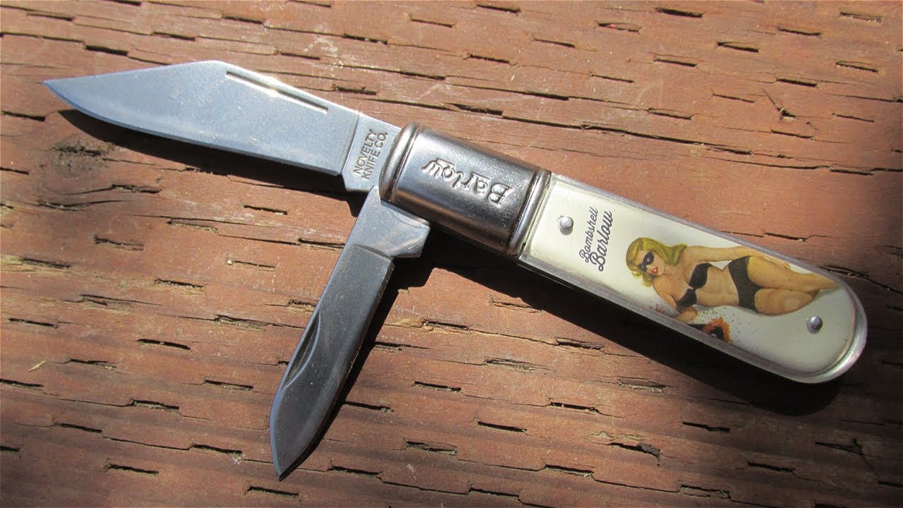 BOMBSHELL BARLOW PIN UP GIRLS FOLDING POCKET KNIFE by NOVELTY KNIFE CO ...