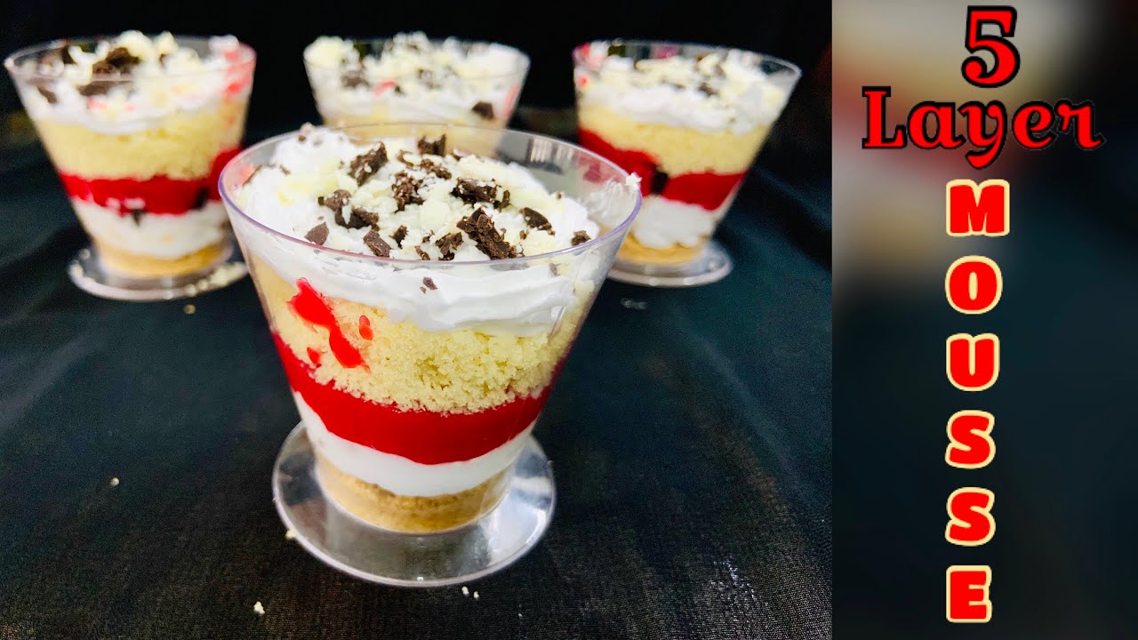 5 Layer Mousse/Easy Mousse Recipe/Creamy Mousse... - YouTube