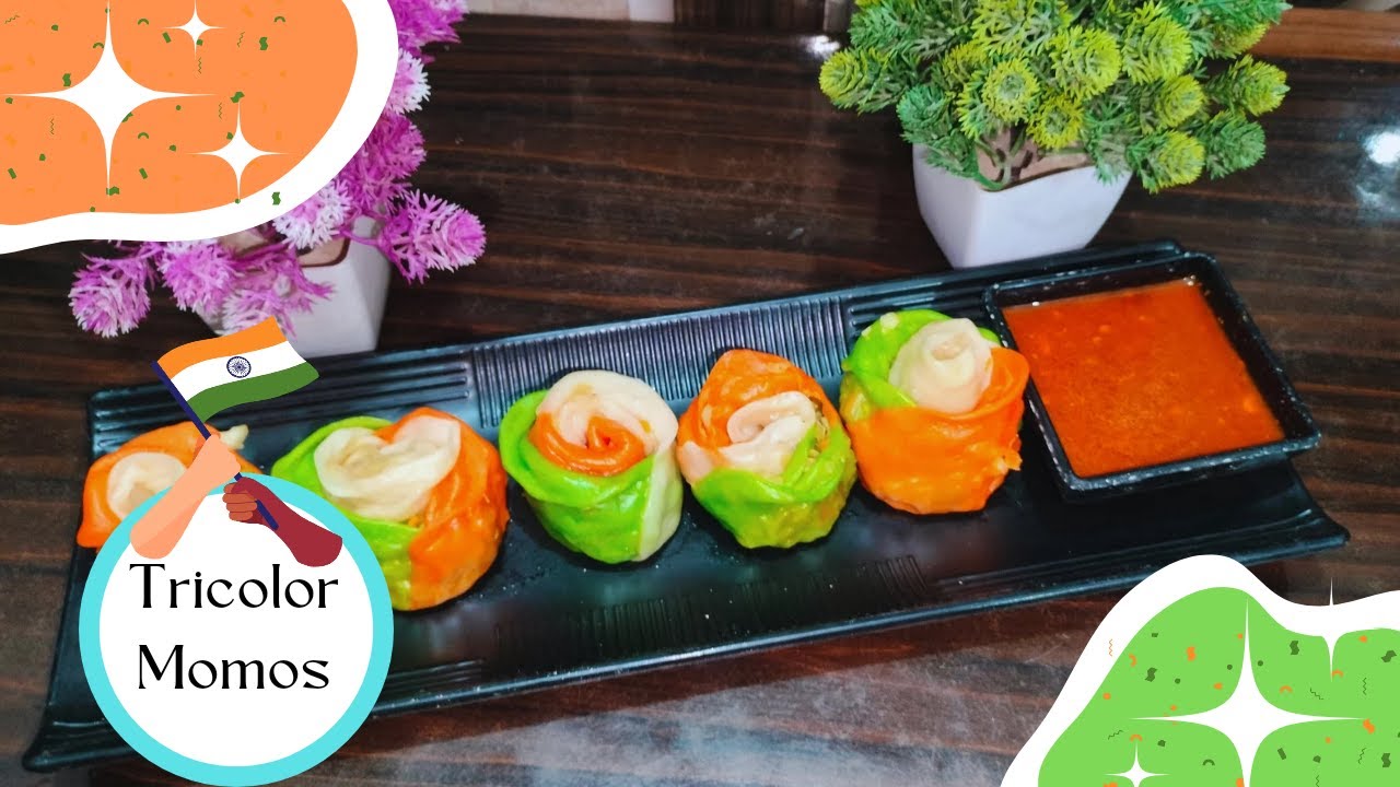 Republic Day Special Tricolour Momos/Veg Momos Recipe/How to make Rose ...