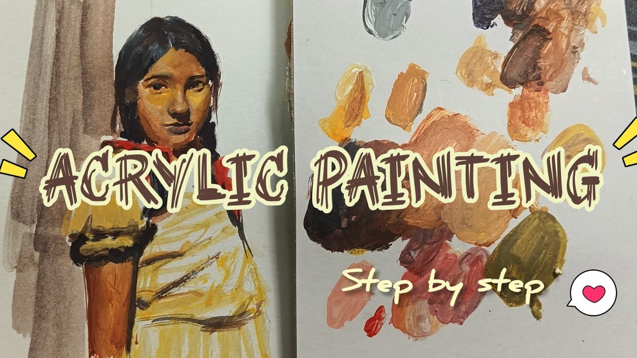 STEP BY STEP GUIDE ON ACRYLIC PAINTING//COLOR🎨 MIXING - YouTube