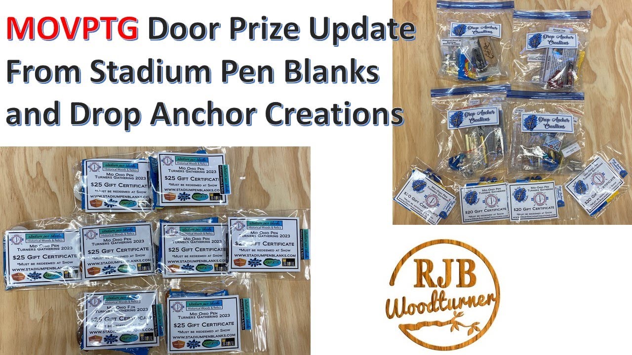 Mid-Ohio Valley Pen Turners Gathering Door Prize Update - YouTube