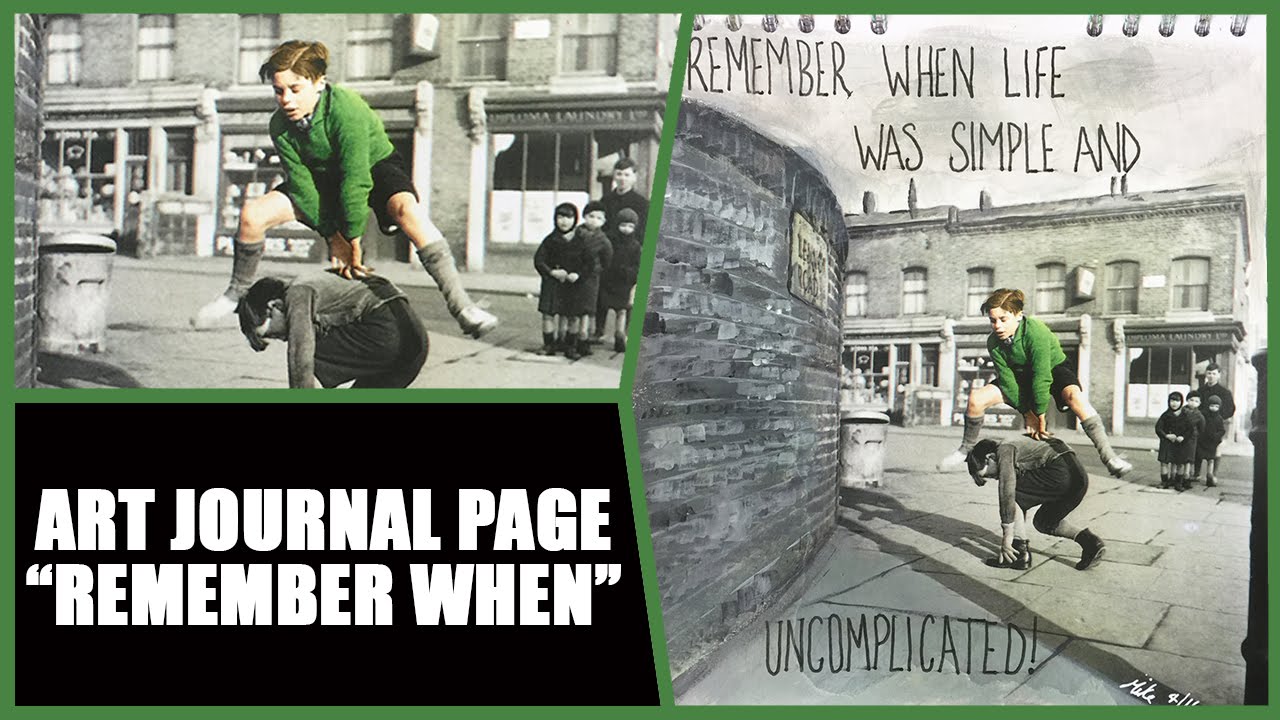 How to: Art Journal Page - Remember When - YouTube