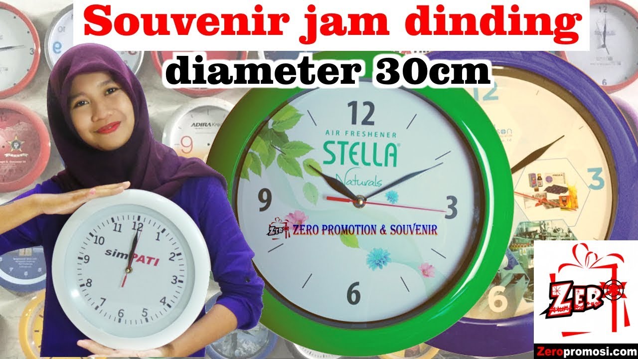 Review Souvenir jam dinding diameter 30cm - YouTube